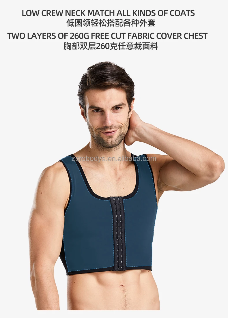 Meisu T013 Post Surgery Liposuction Chest Binder Vest Bodyshaper ...