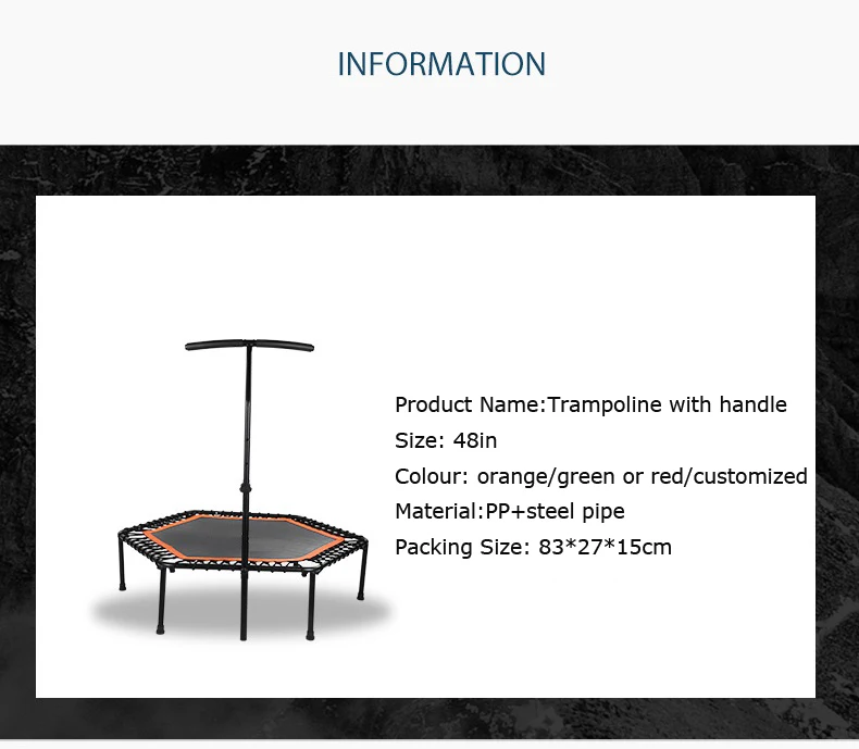 Wholesale Hexagon Cheap Gymnastic Jumping Fitness Trampoline