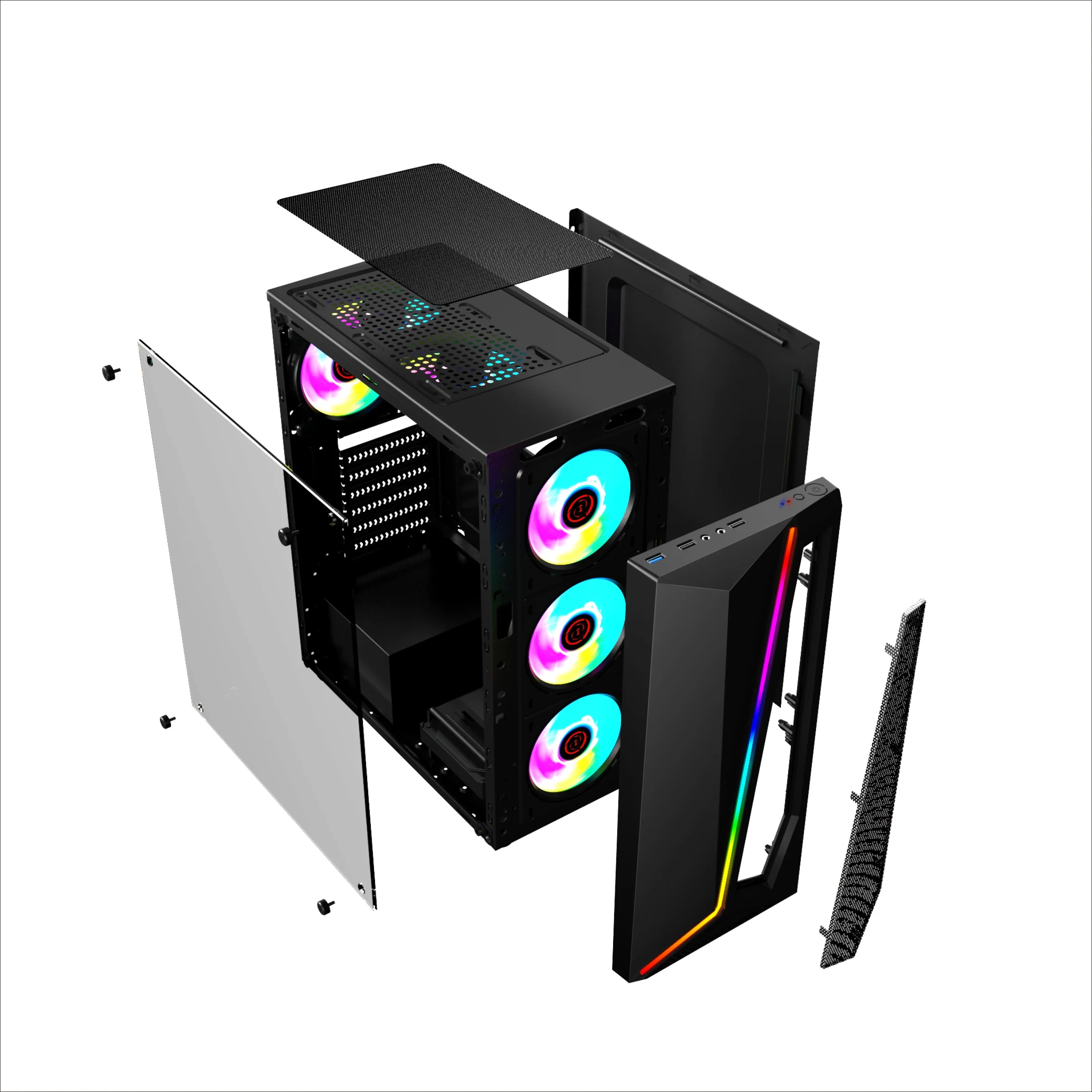 Custom Mid Tower Pc Desk Cpu Case Gaming Pc Case Atx Computer Case ...