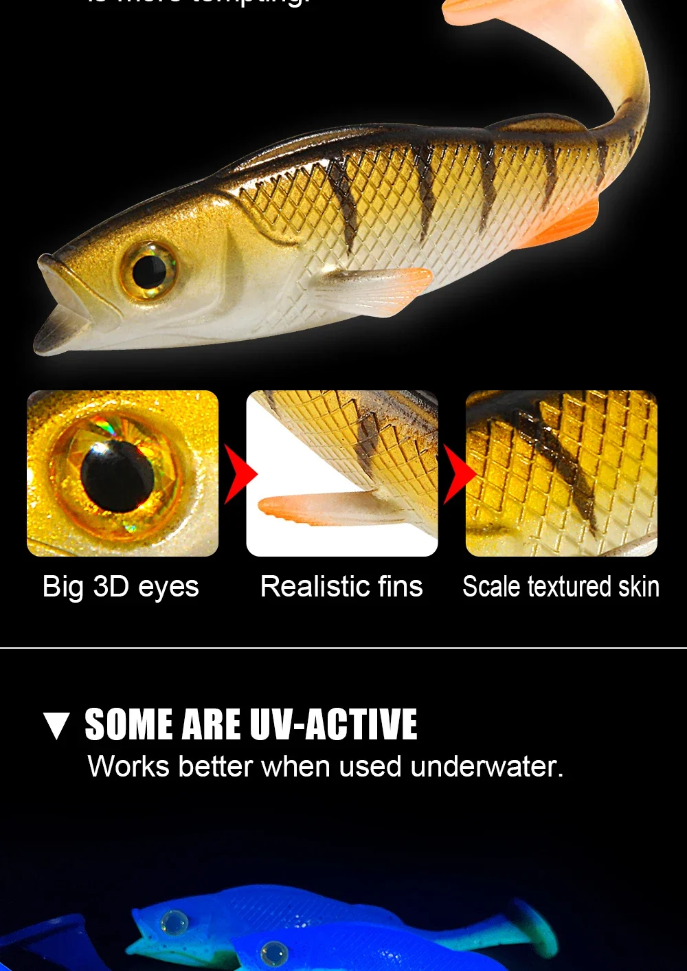 Sinking Soft Plastic Pike Swimbait Lure - Pvc Fishing Bait