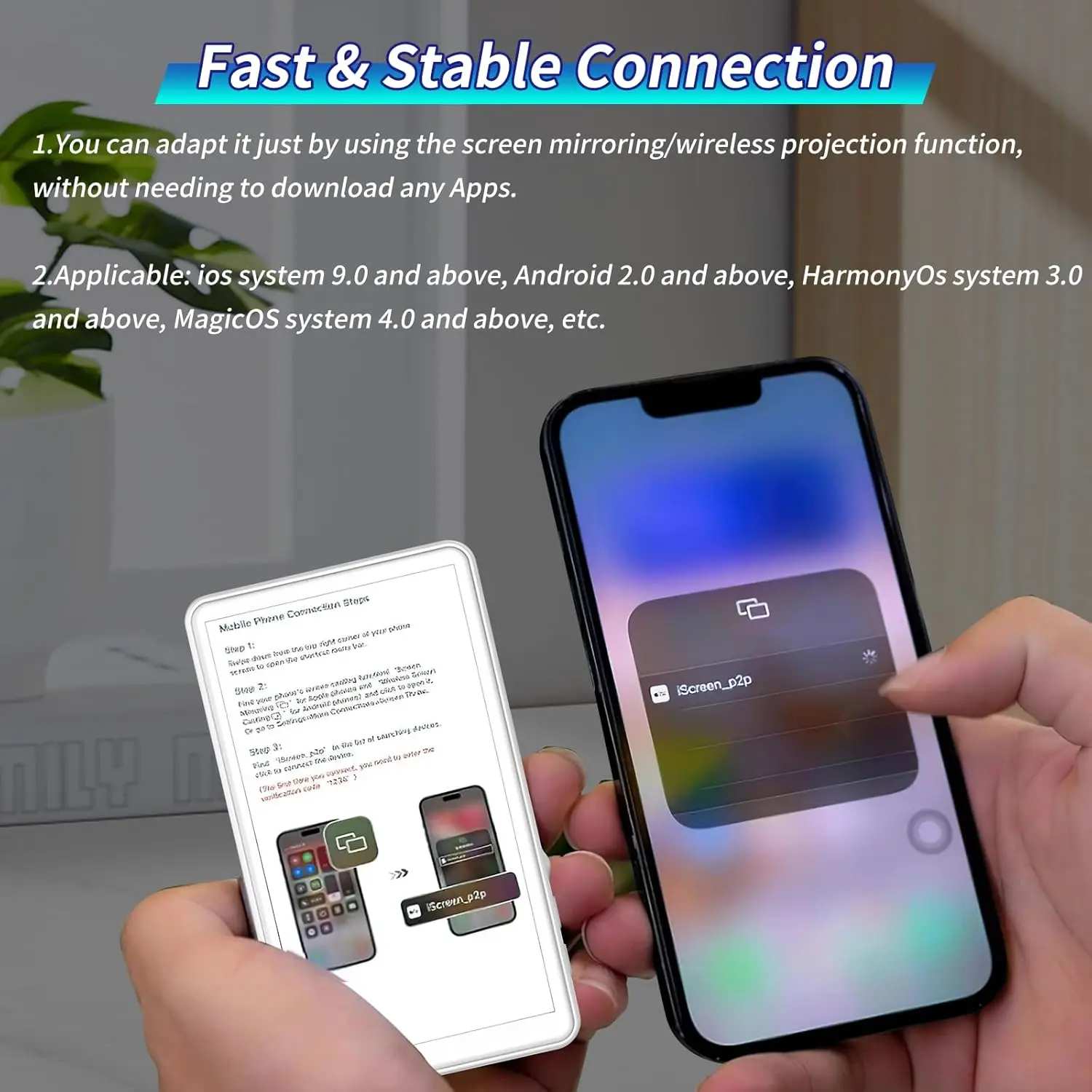 Mini Selfie Remote Control - 1080P Wireless Magnetic Monitor