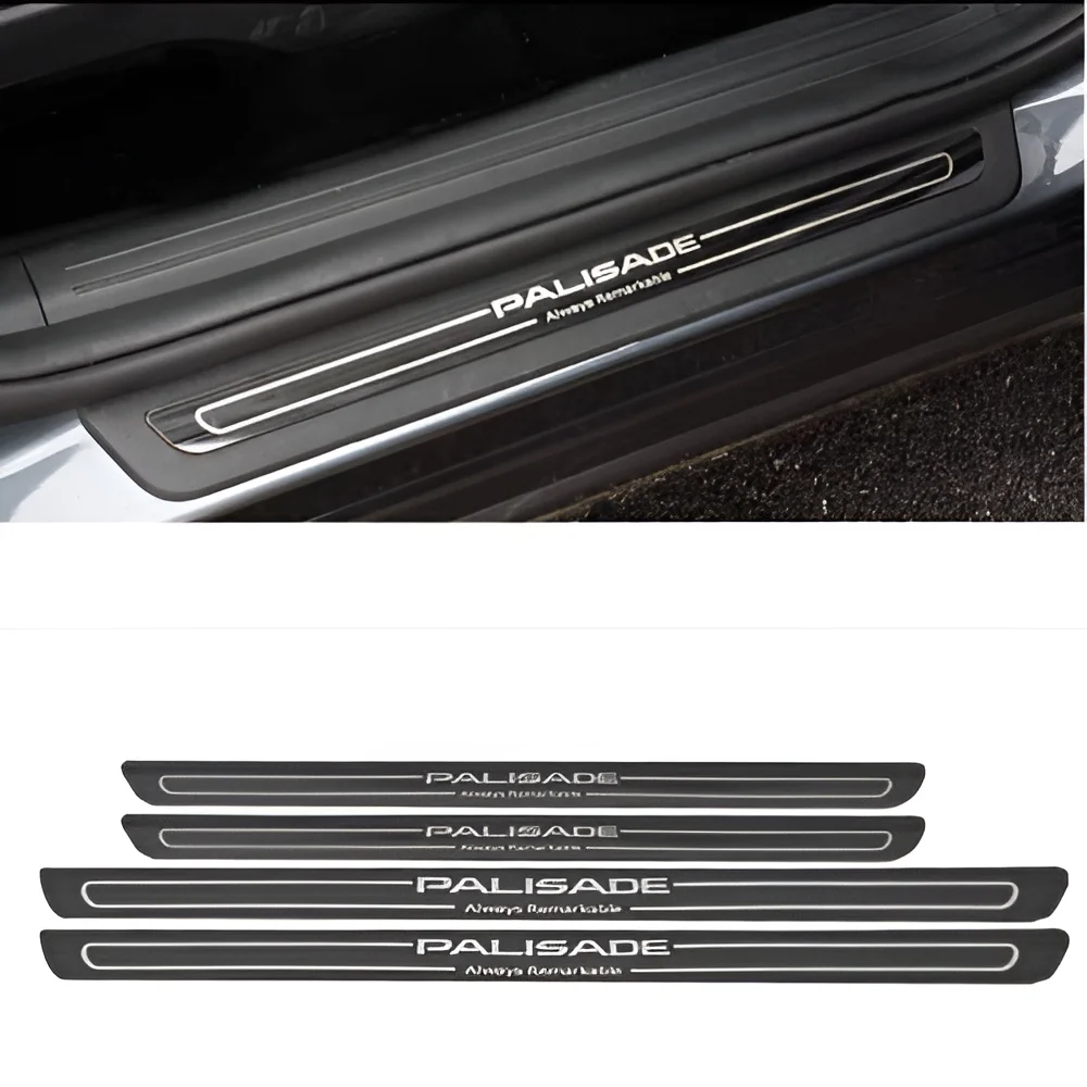 现代栅栏2020 2021配件不锈钢汽车门槛门槛防擦板盖饰件4件 - Buy 现代栅栏2020 2021,不锈钢门槛阈值防擦板封面装饰,车内 ...