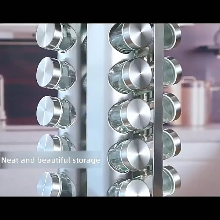 Spice Rack Organizer Spinning Storage Rack Tower Organizer Rotating ...