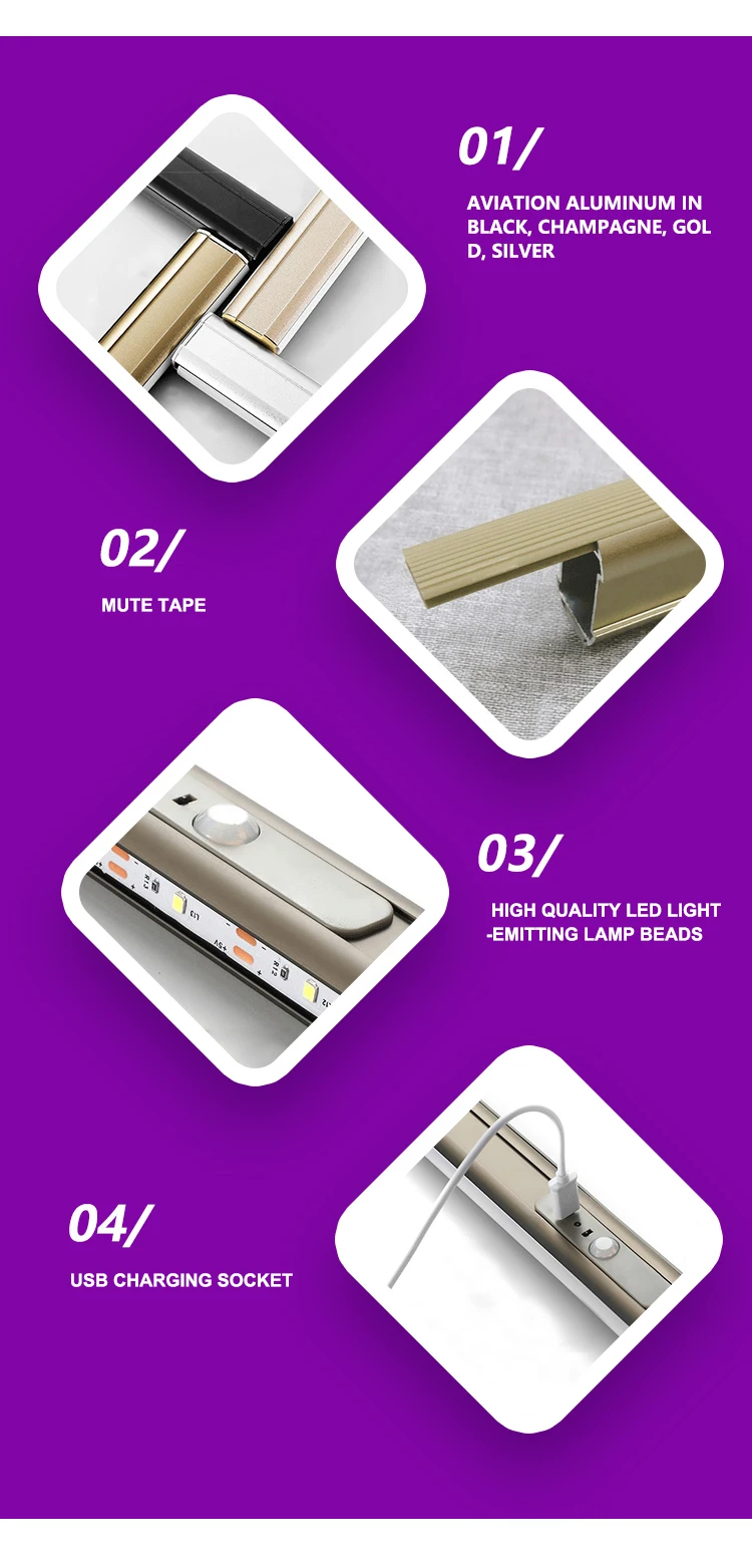 Led Clothes Hanging Rail Aluminum Wardrobe Clothes Rail Wardrobe ...