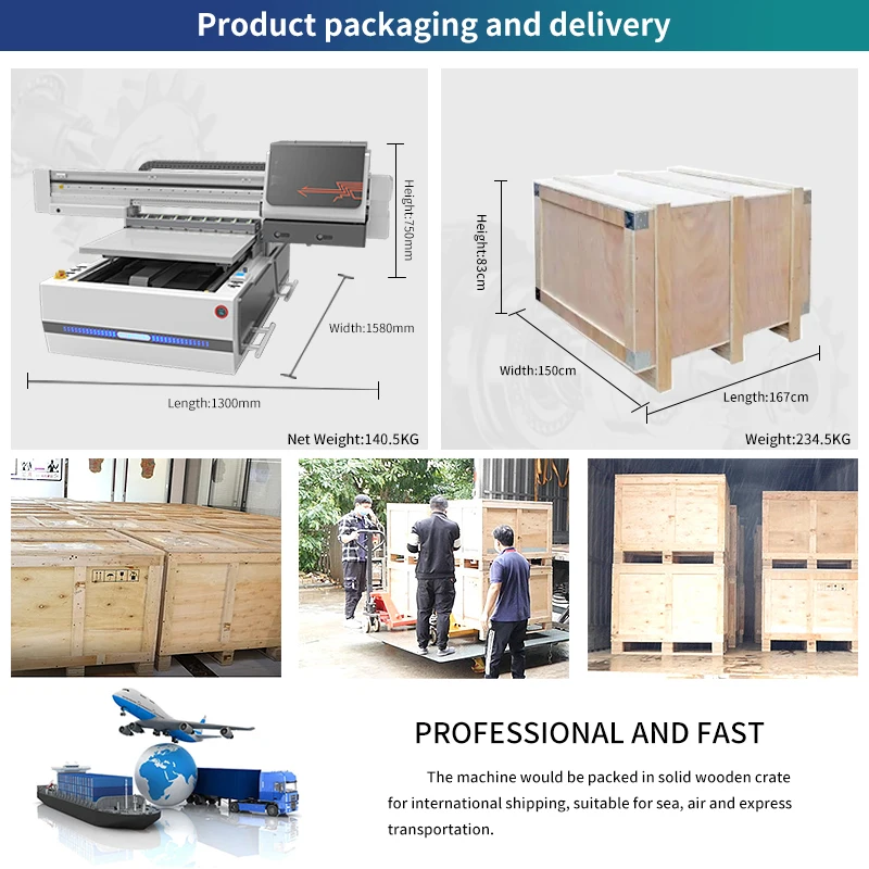 2023 Factory Price A1/a3 Flatbed Printing Machine Inkjet Printer For T ...