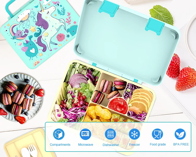 Wholesale Clamshell Compartments Kids Lunch Box Bento