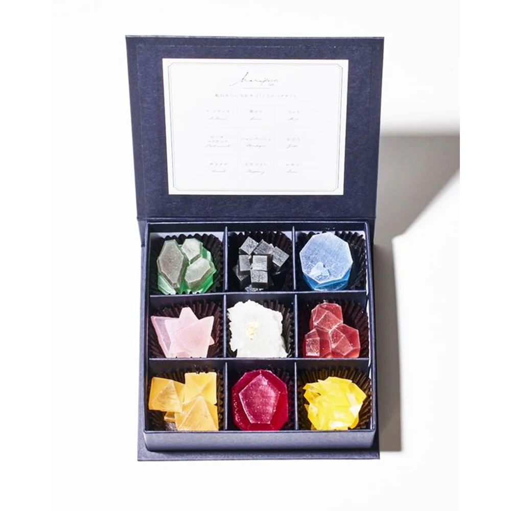 Custom Private Label Amber Rock Sugar Gift Box Wedding Sugared Almonds ...