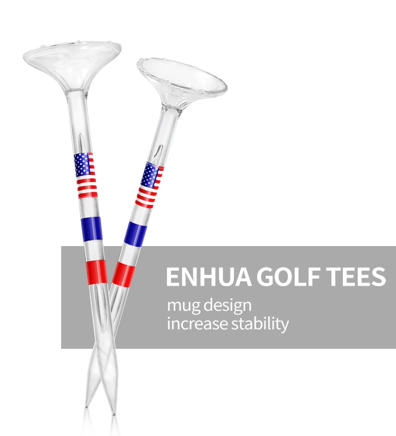 Transparent USA Flag Big Cup Plus Golf Tees Wholesale Golf Ball Holder ...