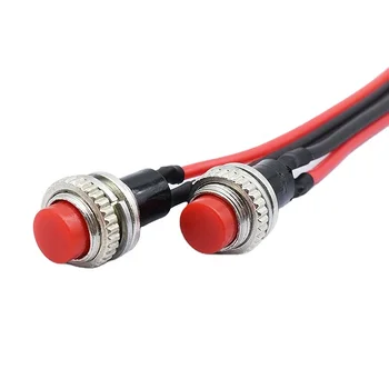 Red Head 10mm Push Button Switch 0.5a 250v Ds314 Momentary Switch With ...