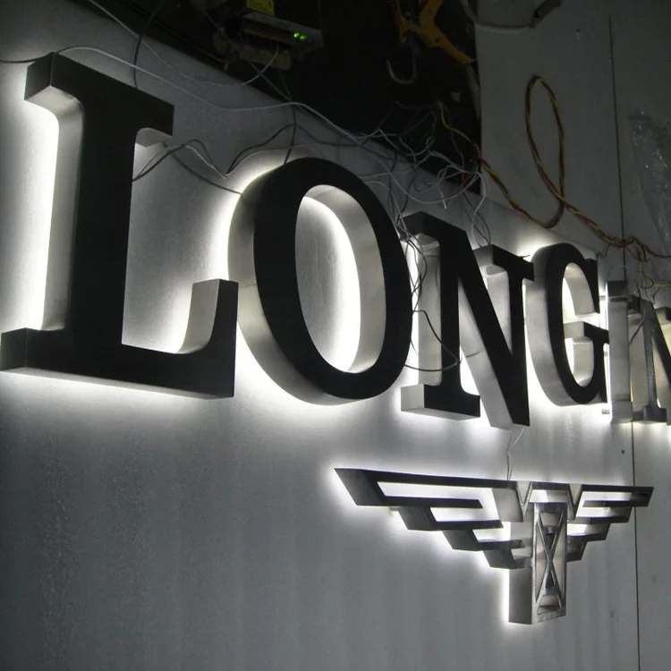 Customized Backlit Letters Advertising Office Wall Led Sign Logo Indoor ...