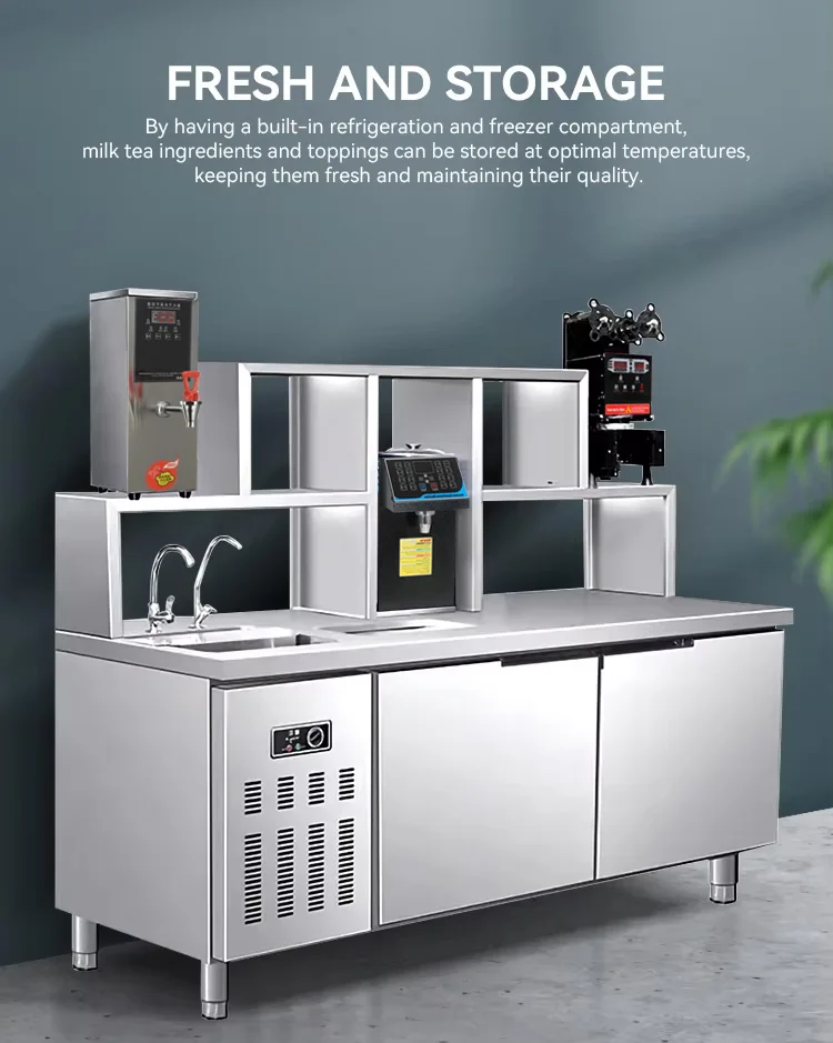 Commercial Bubble Tea Shop Bar Counter Milk Tea Equipment Boba Tea ...