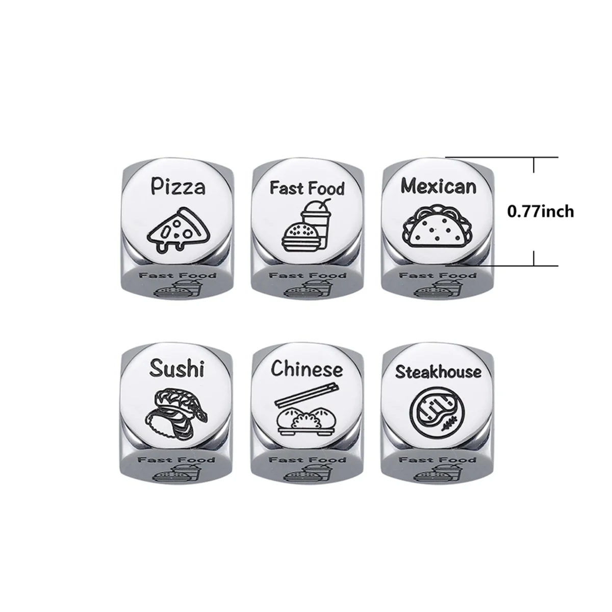 Customized Metal Food Decision Dice Decider Date Night Dice For Couple ...