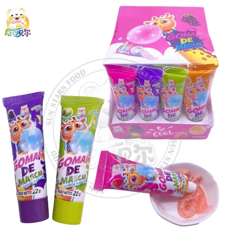 Custom Chewing Gum Strawberry Flavor Liquid Tube Toothpaste Bubble Gum ...
