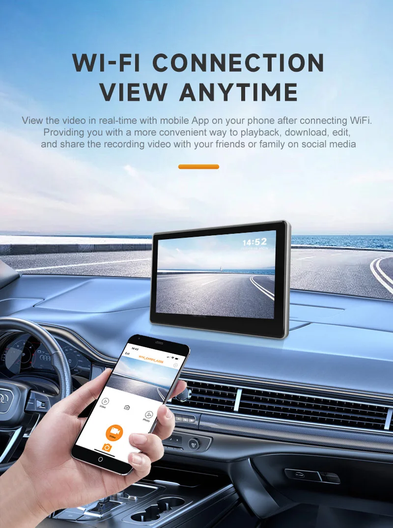 Universal Touch Screen Car Portable Wireless Drive Play 4K