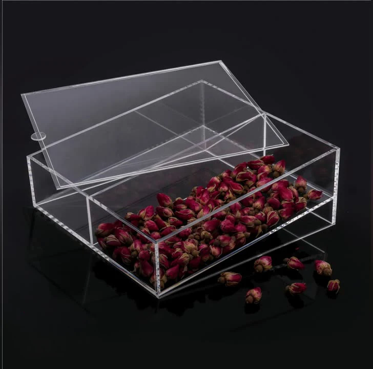 Clear Acrylic Boxes with lid Transparent tool Box Case for Handicrafts ...