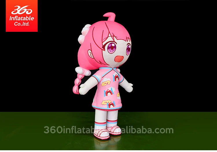 Moving Inflatable Girl Mascot - Custom Advertising Costumes