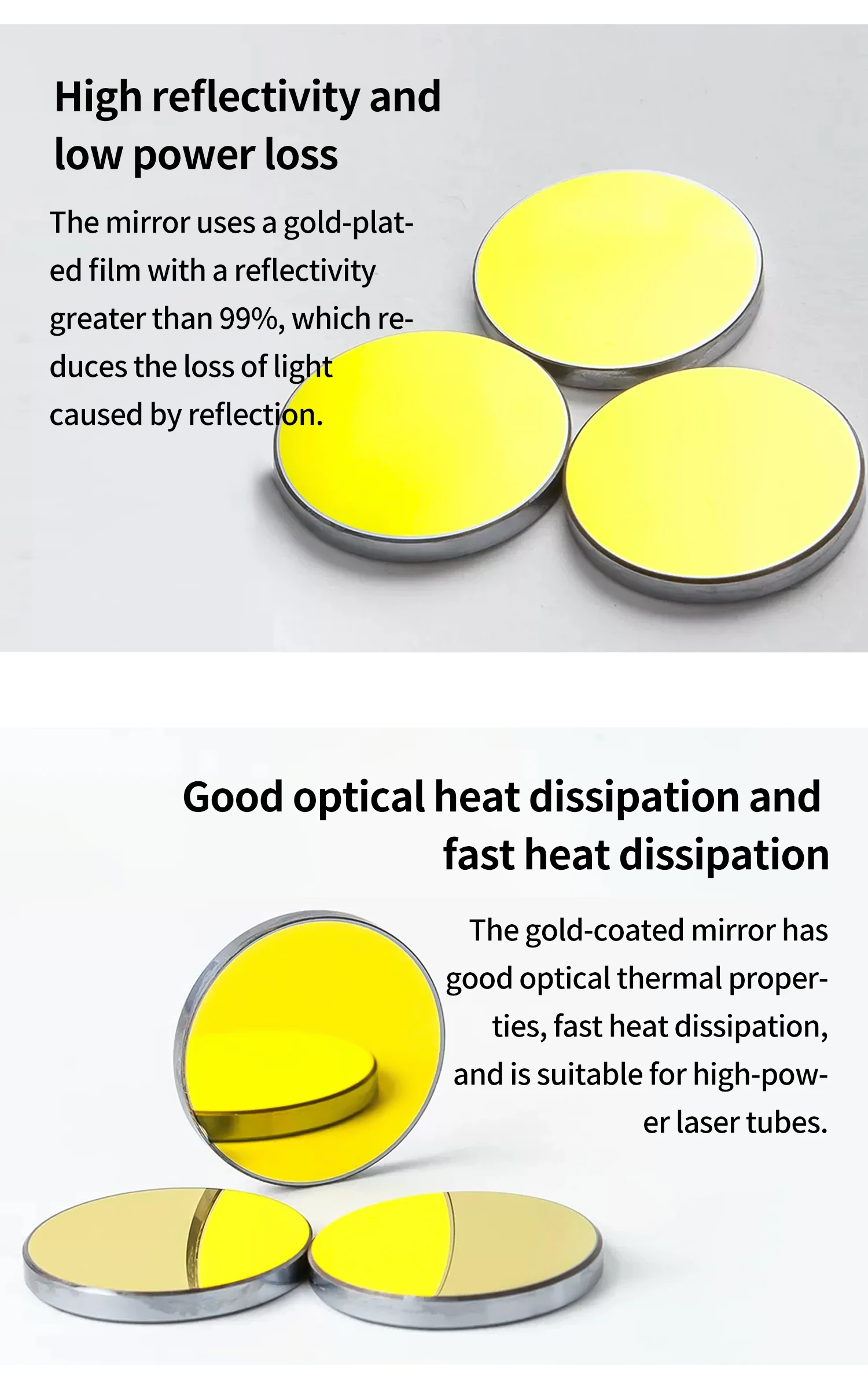 Co2 Laser Lenses Reflection Mirror Dia.19/20/25/30/38.1mm Thickness 3mm ...