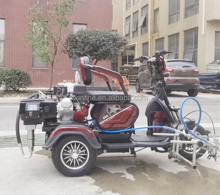 Electric Tricycle Ride-on Gas Line Striper Airless Paint Sprayer Road ...