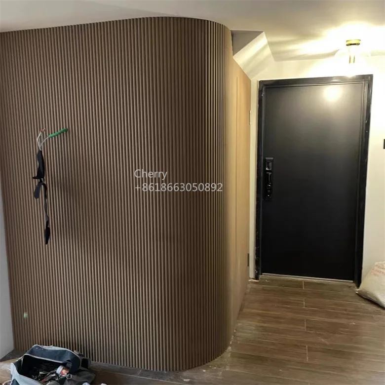 Curved Wave MDF Fluted Cladding - Flexible Solid Pine Wood Panel