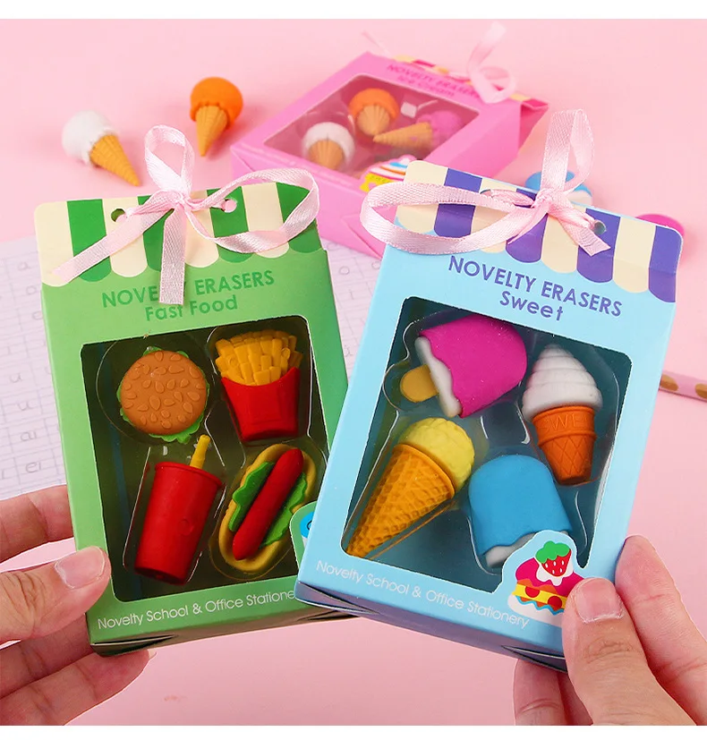 Cute Cake Gift Box Pencil Eraser - Wholesale Available