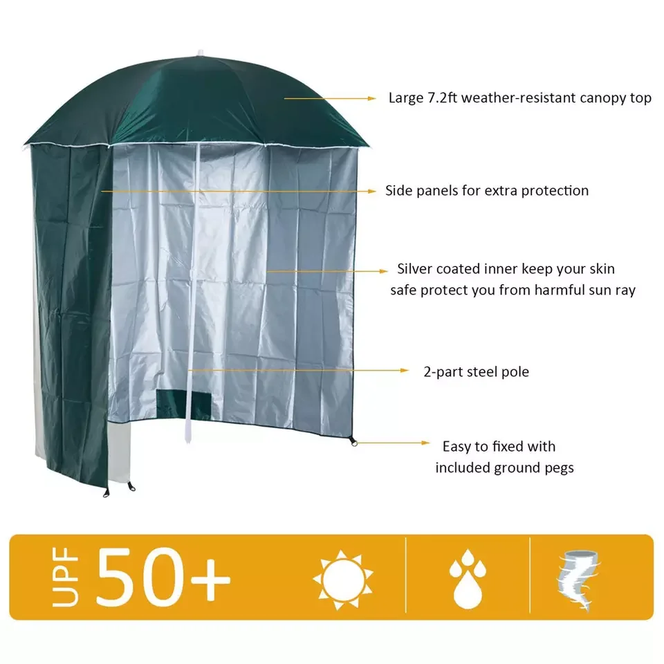 Portable Sun Shade Beach Umbrella - Durable & Stylish