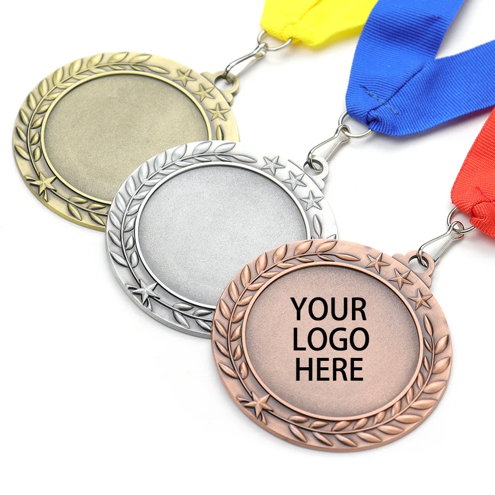 blank medallion custom metal blanks custom sport medal with ribbon ...