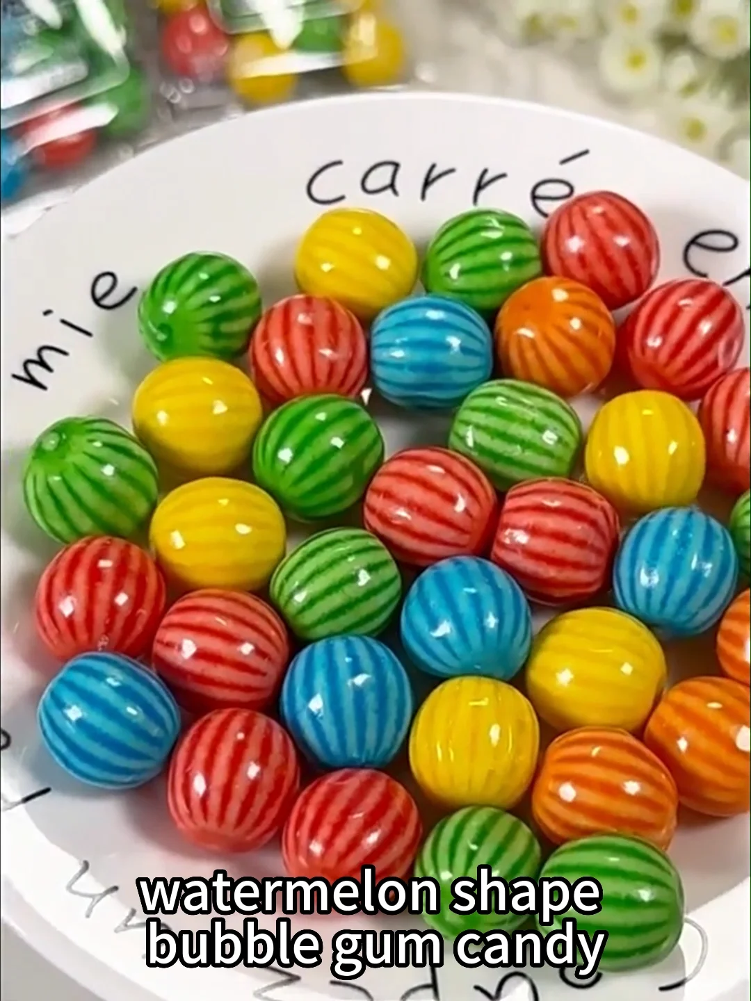 Chinese Watermelon Shaped Bulk Gumball Chewing Bubble Gum - Buy Bubble ...