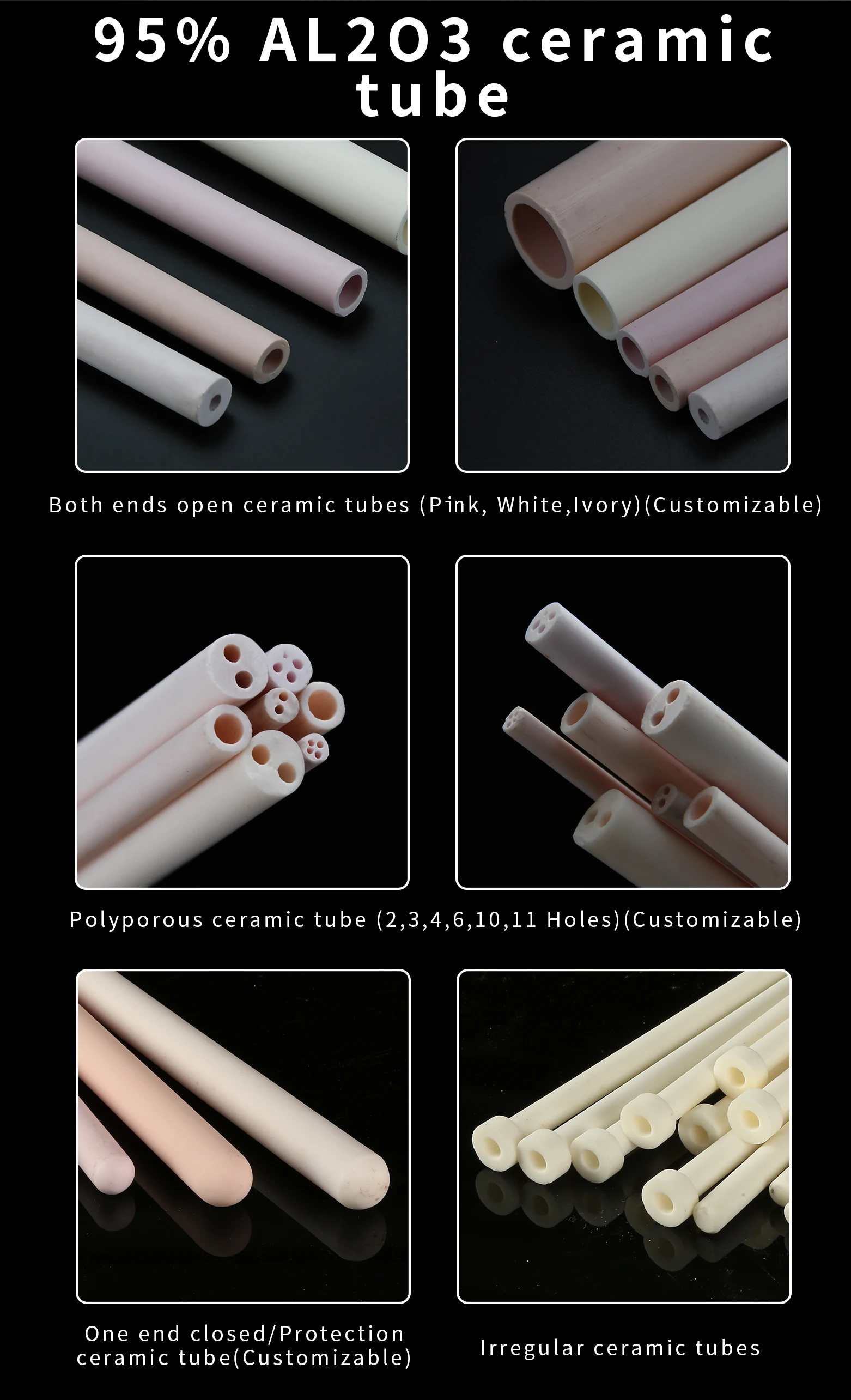 99% Al2o3 High Purity Alumina Ceramic Tube For Tube Furnace - Buy 99% ...