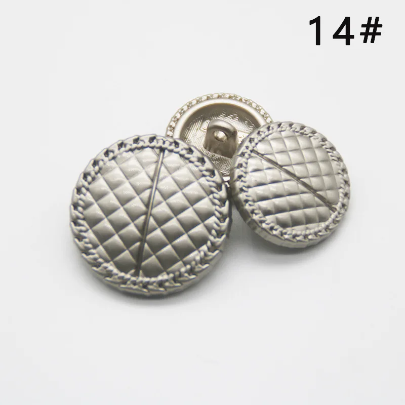 Shank Button Gold Custom Sewing Metal Zinc Alloy Plating Round ...