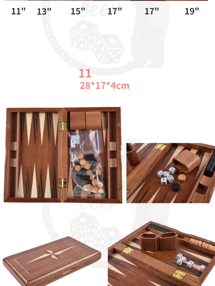 Wholesale Wooden Backgammon Luxury Solid Wood Backgammon Custom Puzzle ...