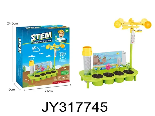 Kids Steam Powered Weather Station Toy Plant Growing Learning Climate ...
