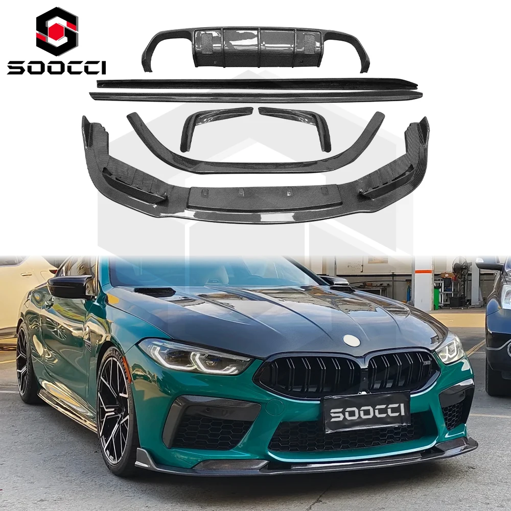 Carbon Fiber V Style Body Kit for BMW M8 F91 F92 F93 Front Lip Side ...