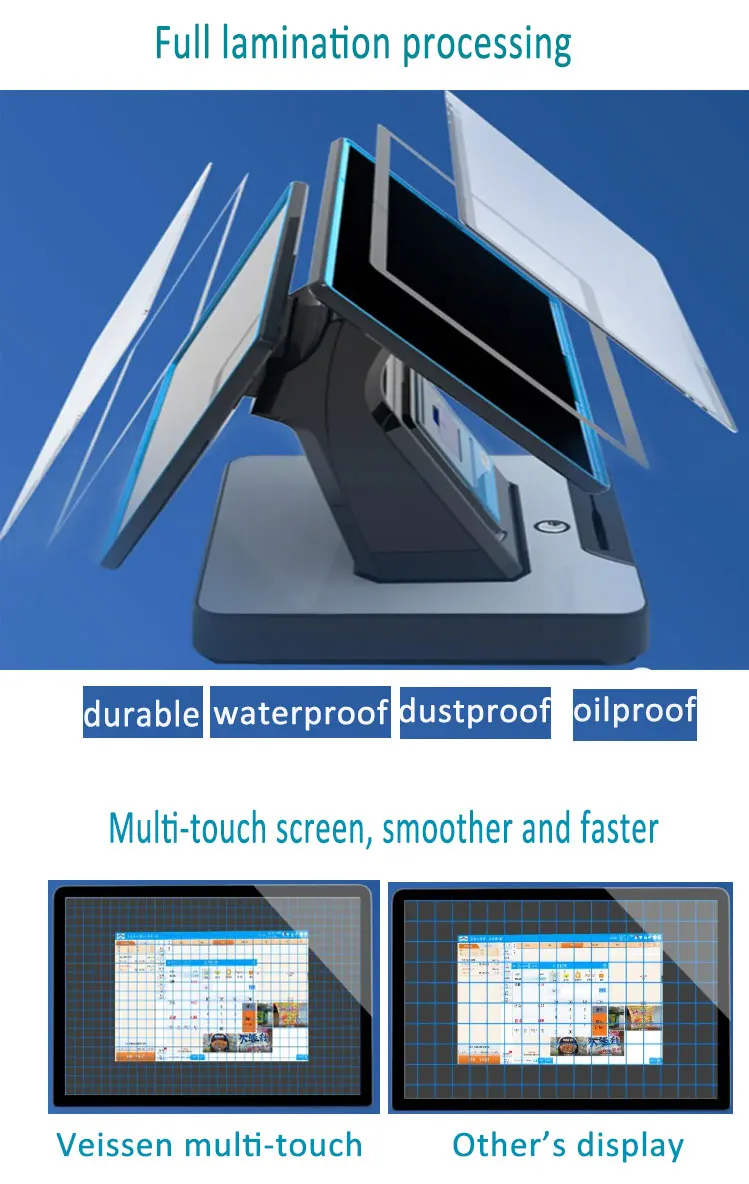 Restaurant Dual Screen Windows CashierTerminal Touch All in One Cash ...