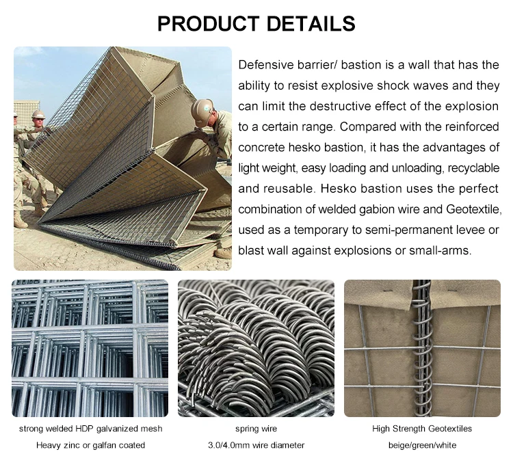 Welded Gaibon Barrier Bastion - Explosion-Proof Stone Cage Net