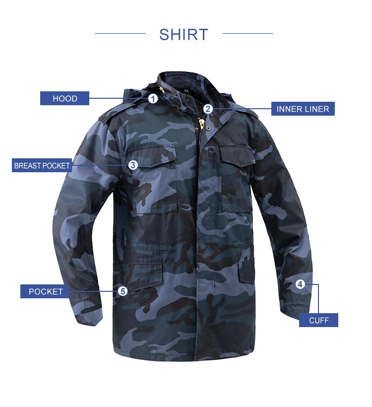M65 Tactical Jacket - Durable Camouflage Field Clothing