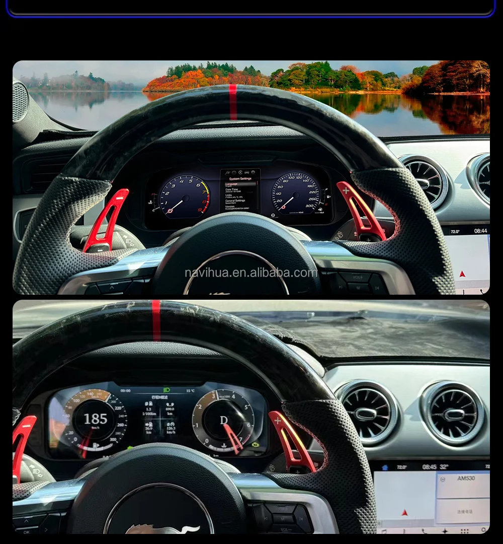 Navihua Car Instrument Cluster LCD Dashboard Panel Car for Ford Mustang ...