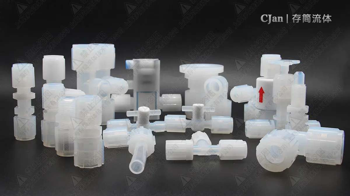 PFA Union Tee Reducer, PFA/PVDF Flare Tube Fittings for High-purity ...