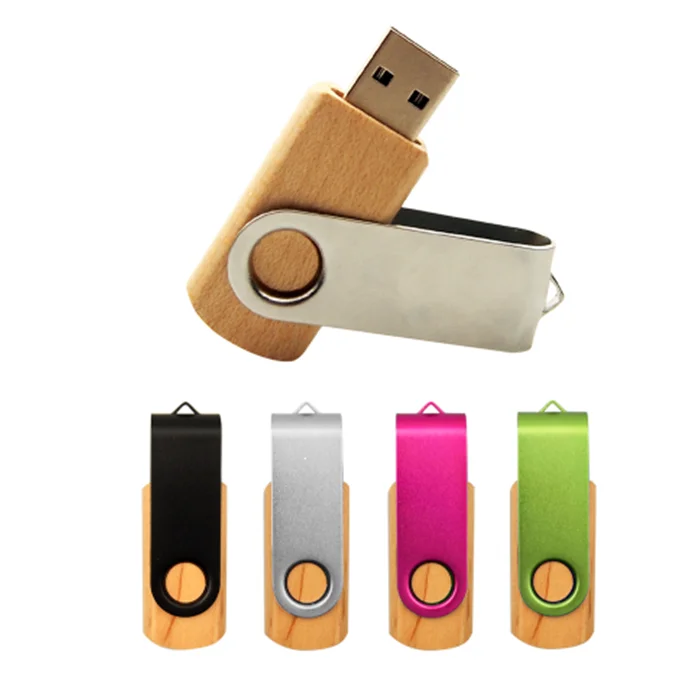 Oem Wooden Swivel 16 Gb 32 Gb 64 Gb Custom Logo Usb Flash Drive - Buy ...
