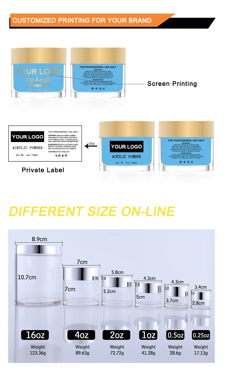 Bulk Clear 1kg Nails Brush Acrylic Kolinsky Acrylic Powder Set Crystal ...