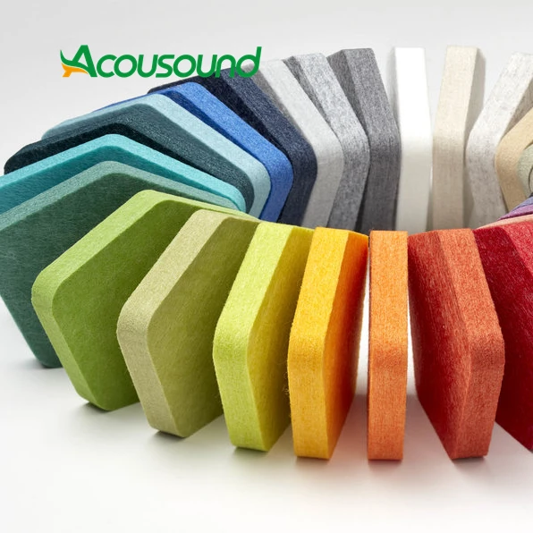 100% Pet Felt Polyester Fiber Acoustic Panel Soundproof 24mm Pet ...