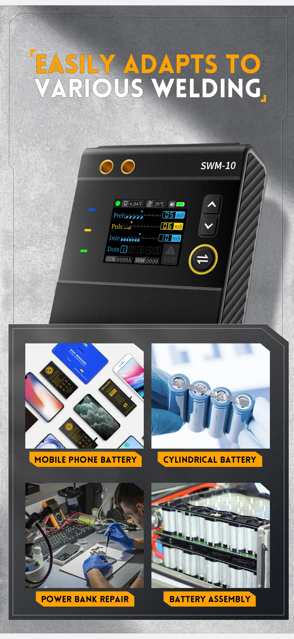 FNIRSI SWM-10 Portable Welding Machine - Efficient & Versatile