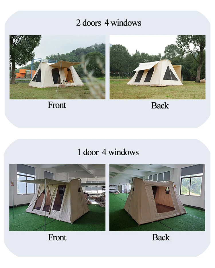 Outdoor Four Season Waterproof Cotton Canvas Camping Flex Bow Spring ...