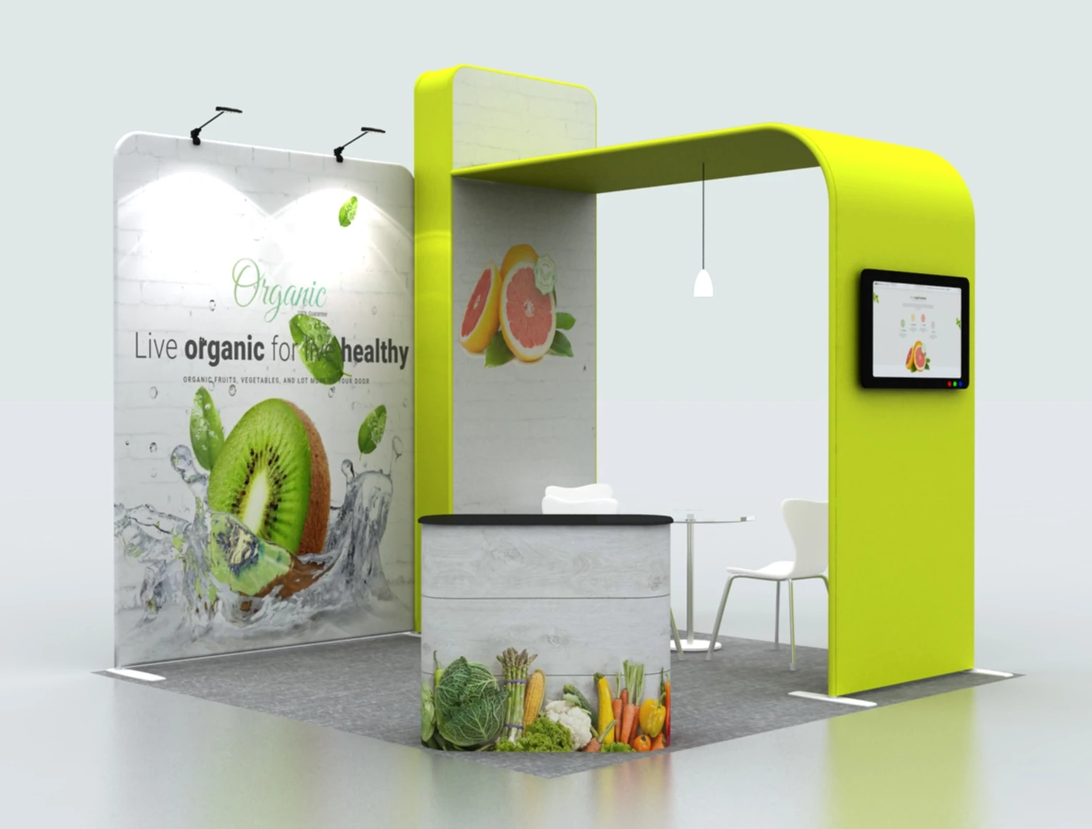 10x10ft 3x3m Trade Show Booth Shelf Display Backdrop Banner Stand ...