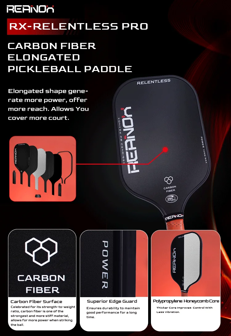 REANOX Carbon Fiber Pickleball Paddle - Pro USAPA Compliant