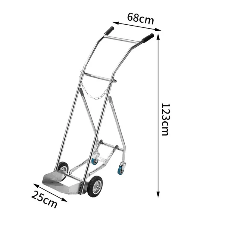 Oxygen Tank Cart Dolly Stainless Steel Gas Cylinder Cart with ...