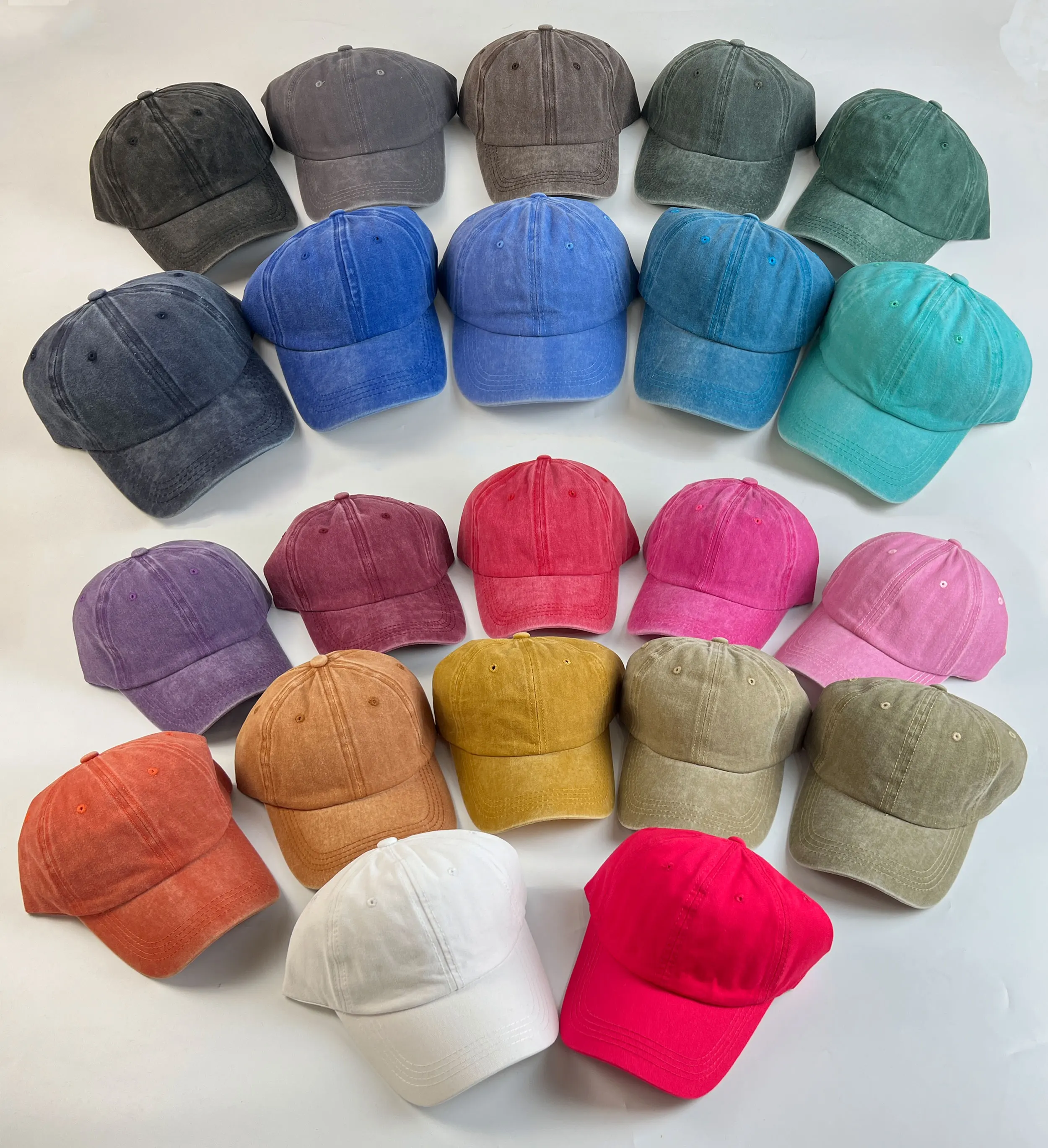 Distressed Washed Sports Caps Unisex Retro Vintage Cotton Adjustable ...