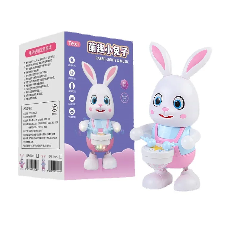 Hot Sale Electric Robot Dancing Rabbit Singing And Drumming Cute Rabbit ...