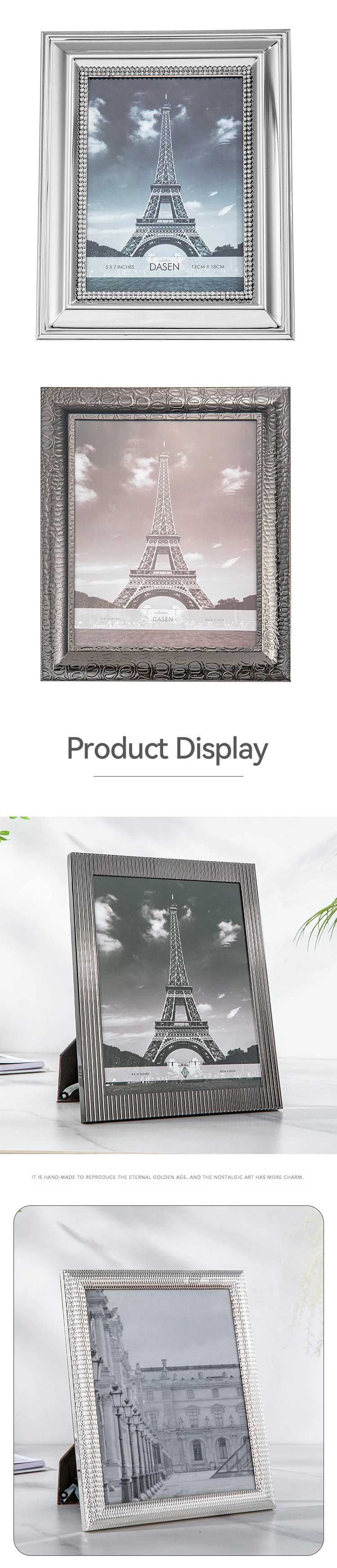 Customised Photo Frames Silver 304 Stainless Steel Photo Frame Hotel ...