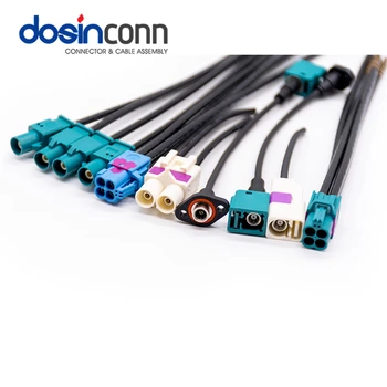 Fakra Hsd Cable Connector Female Lvds To 4pin 4p 2 4 6 Pin Male Conector Pink Mini Gps Bmw Radio ...