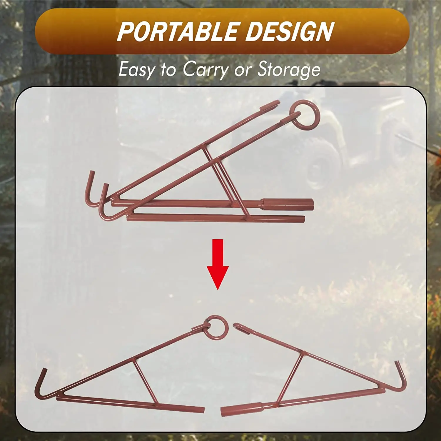 Game Gambrel System & Dual Pulley Hoist Lift - Durable Deer Hunting ...